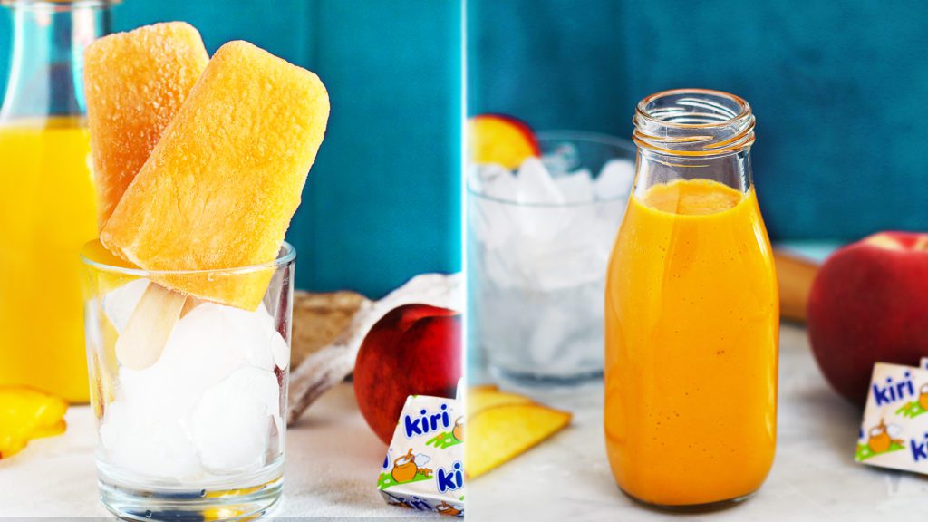 عصير ومثلجات الخوخ والجزر - Les bonnes recettes Kiri